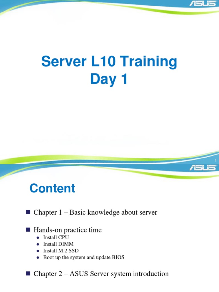 Server L10 Training Day1 - F | PDF | Bios | Digital Electronics