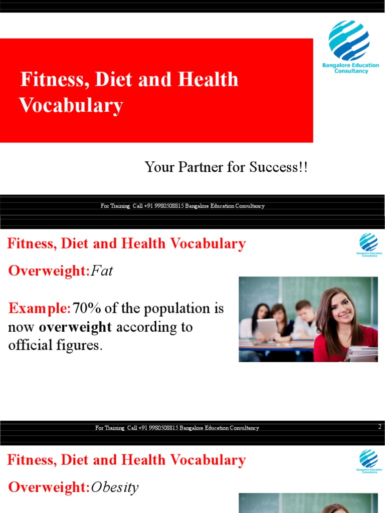 IELTS Health Vocabulary Guide | PDF | Physical Fitness | Foods