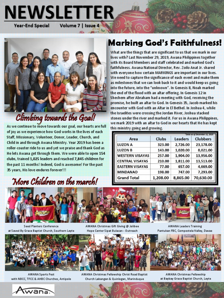 Awana Year End Newsletter | PDF | Book Of Genesis | Disciple (Christianity)