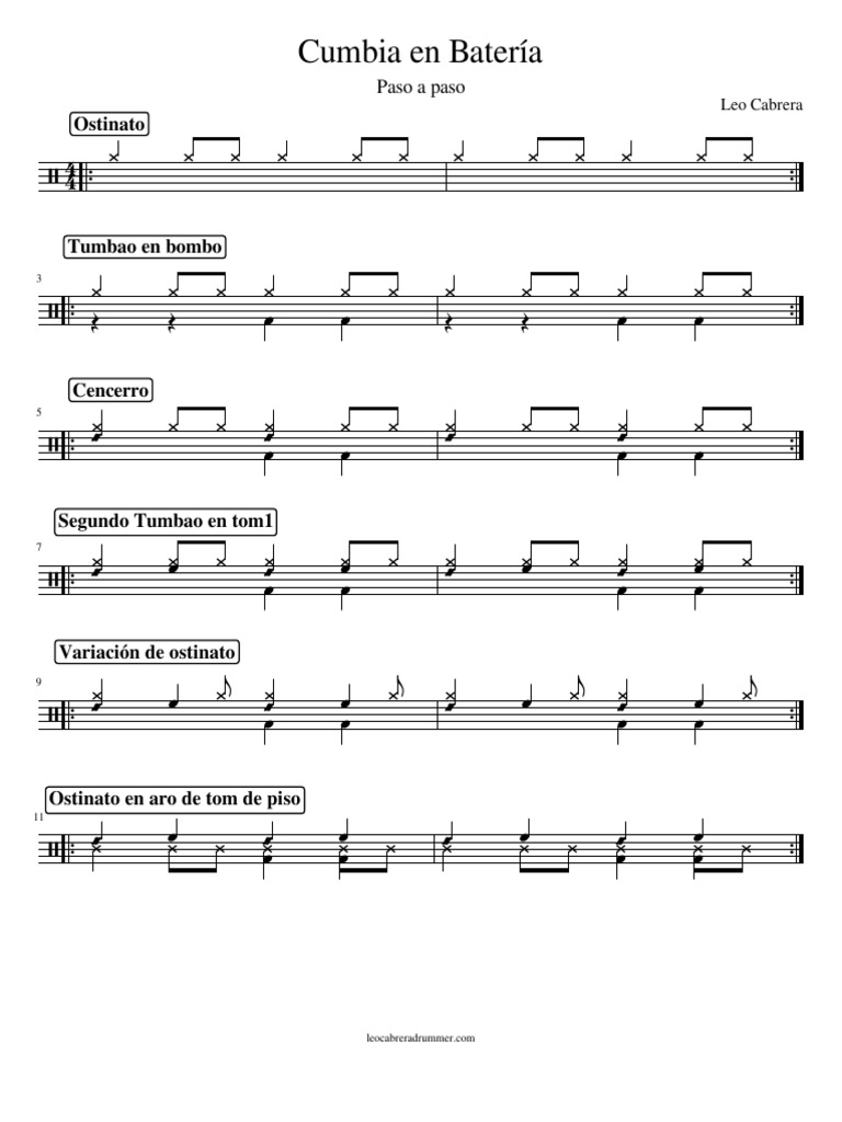 Cumbia en Batería PDF | PDF