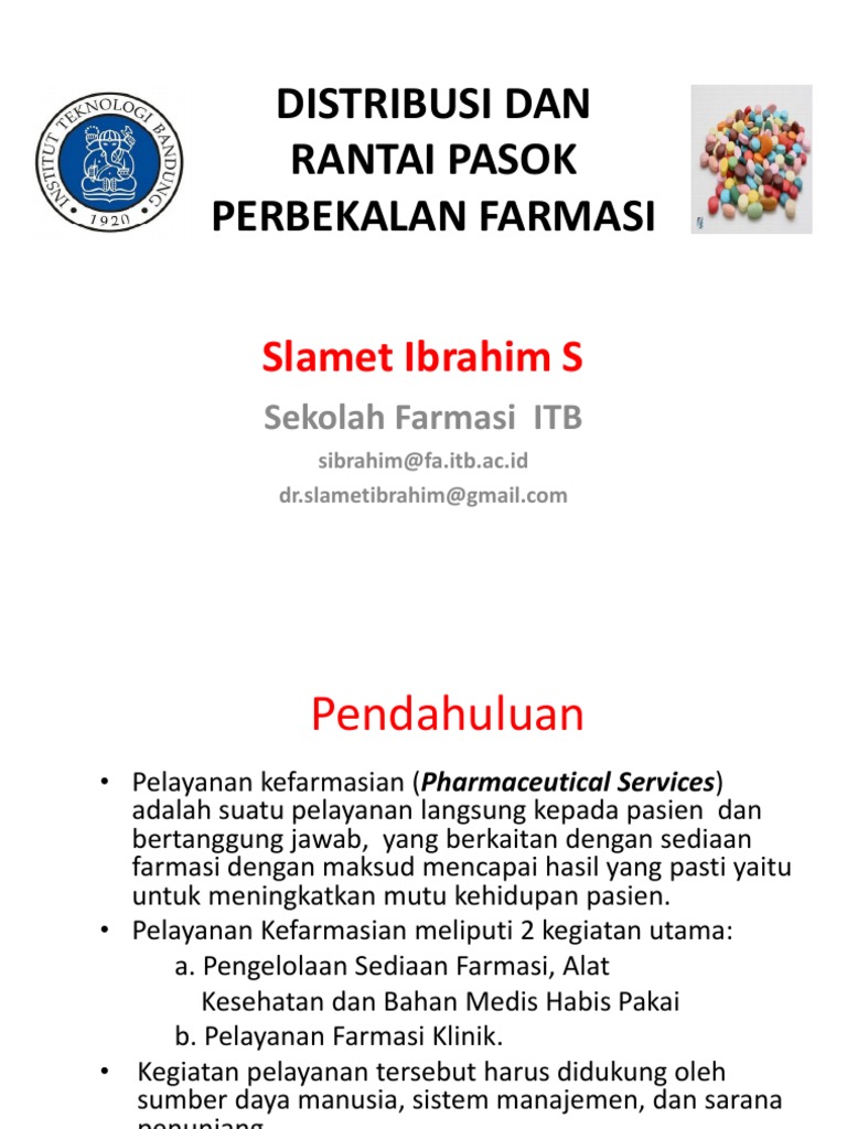 Distribusi Dan Rantai Pasok Perbekalan Farmasi | PDF