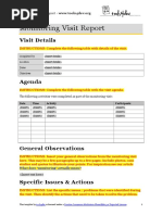 Field Visit Report Template | PDF