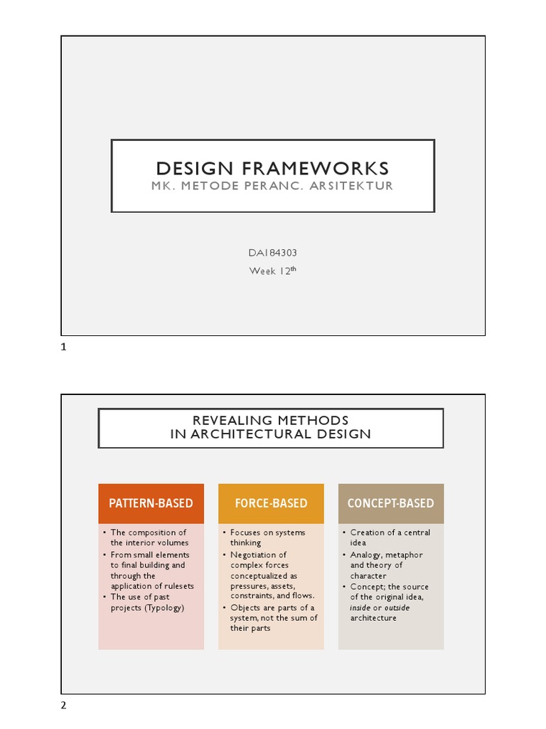 2019 Metode Perancangan - Design Frameworks | PDF