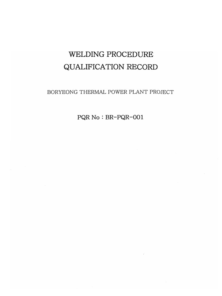 Procedure Qualification Record | PDF