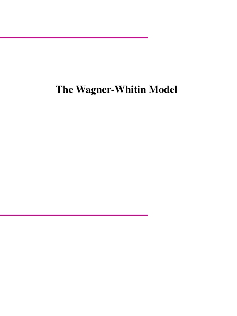 Dynamic Lot Sizing for Planners | PDF | Systems Theory | Systems Science