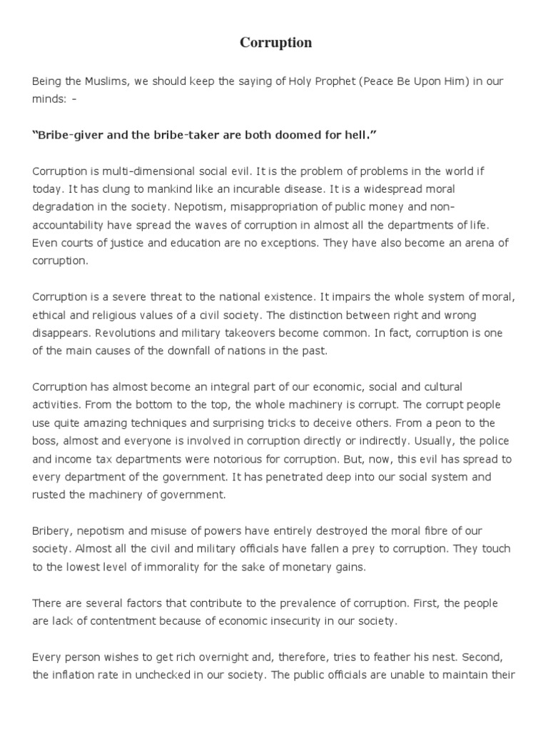 Corruption | PDF | Corruption | Political Corruption
