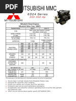 Mitsubishi 6d24 Spec Sheet | PDF | Horsepower | Diesel Engine