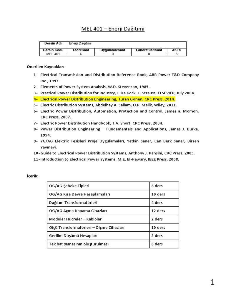 Enerji Dağıtımı - Ders - Notu - Giris - Sebeketipleri ...