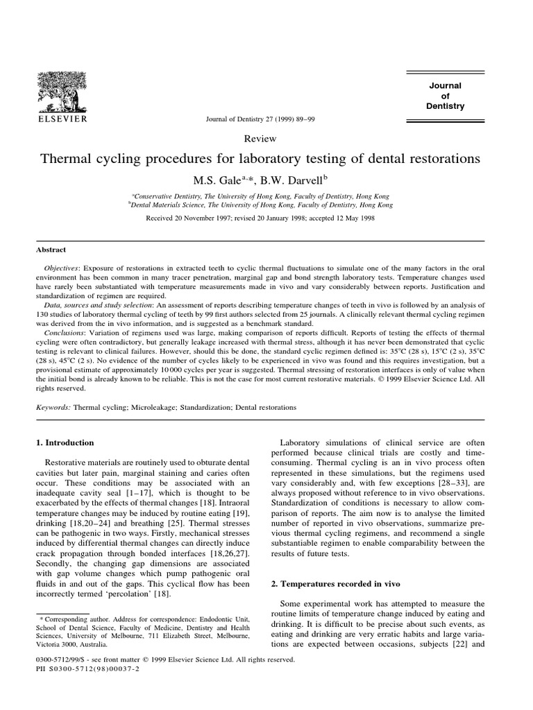 098 Thermocycling PDF | PDF | Fatigue (Material) | Thermal Analysis
