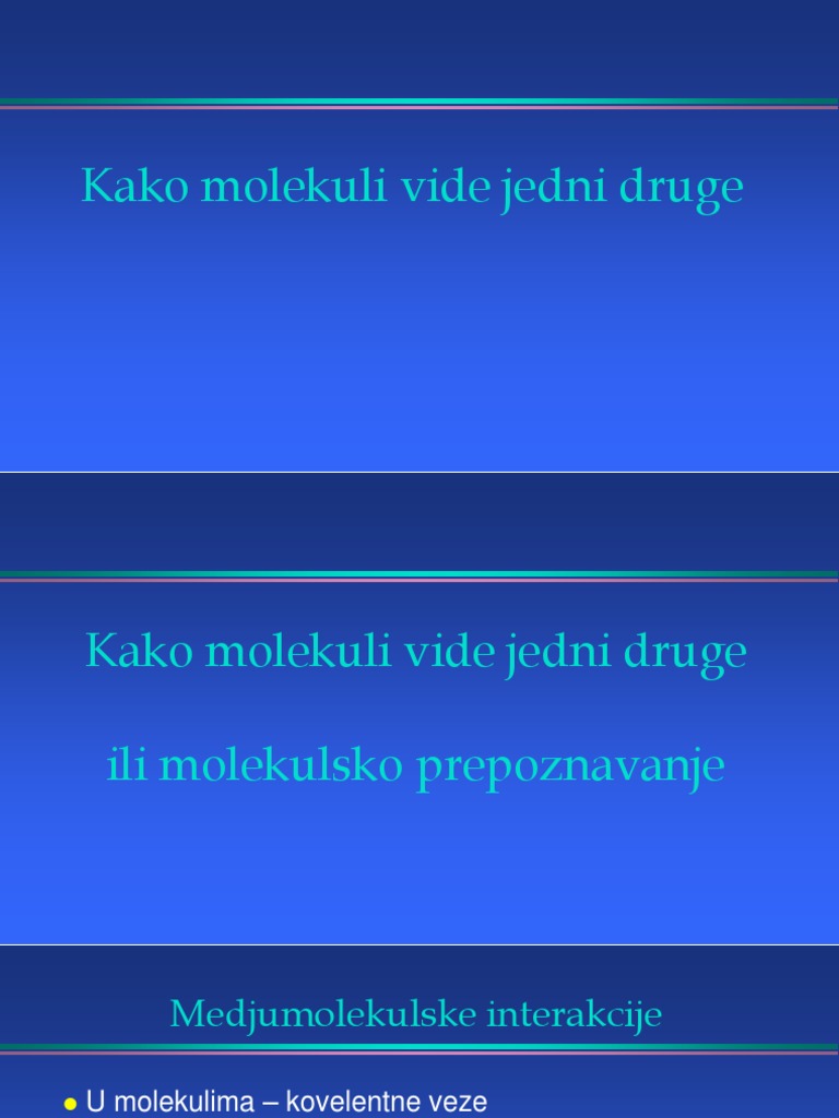 Prepoznavanje Molekula Racunari-Predavanja 1 | PDF