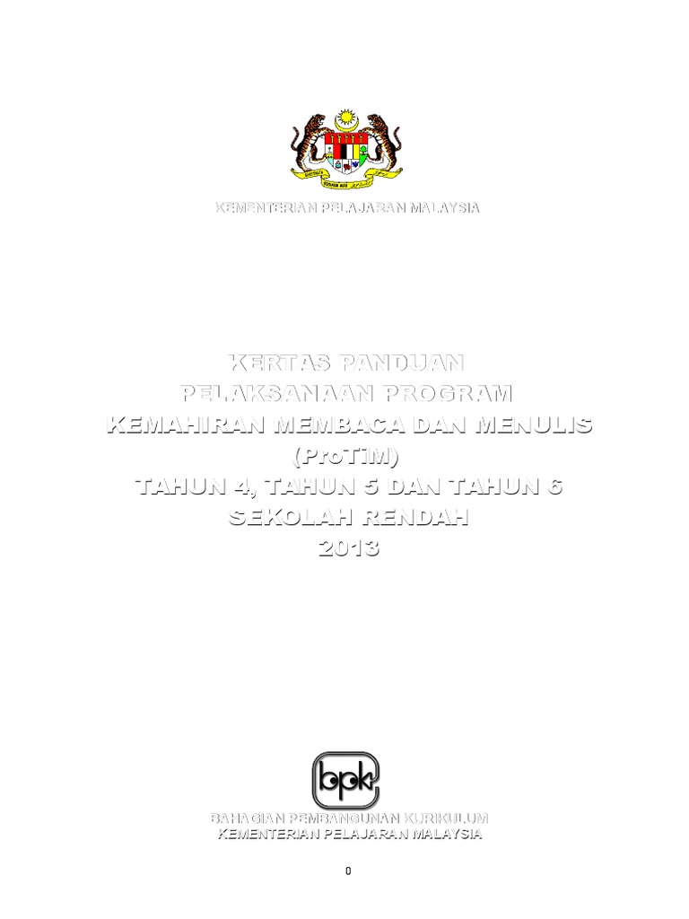 Kertas Makluman Untuk Pelaksanaan Program ProTiM BM | PDF | Karier ...