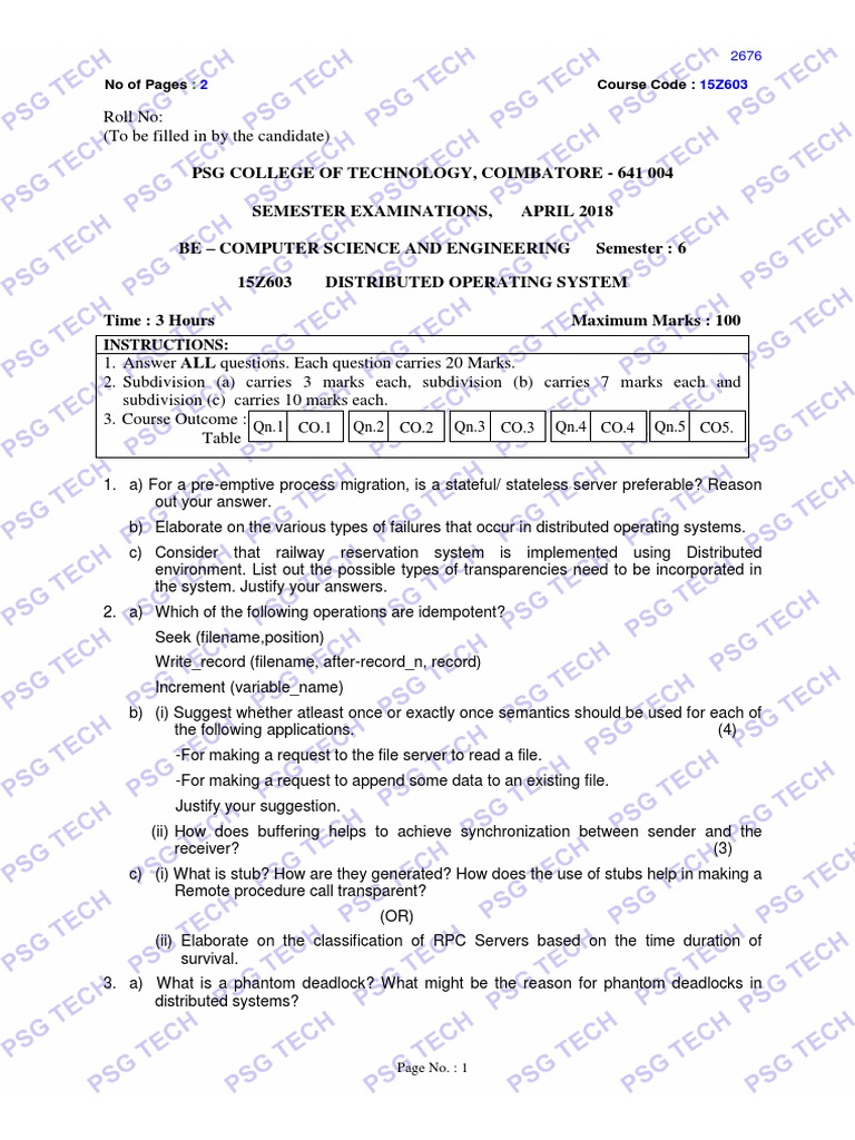 15Z603 | PDF | Concurrent Computing | Operating System