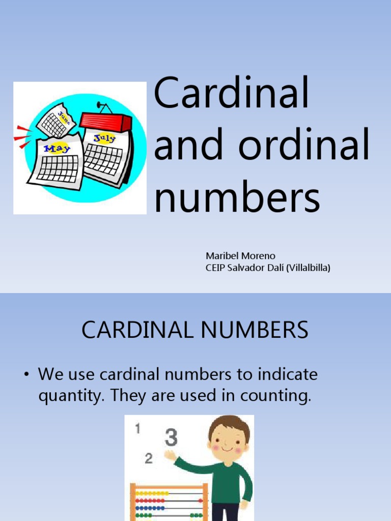 Cardinal and Ordinal Numbers Fun Activities Games - 37019 | PDF