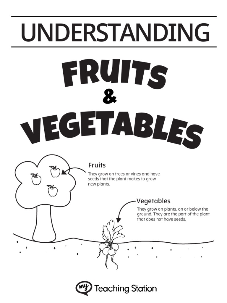 Understanding Fruitsand Vegetables Worksheet Set | PDF | Vegetables ...