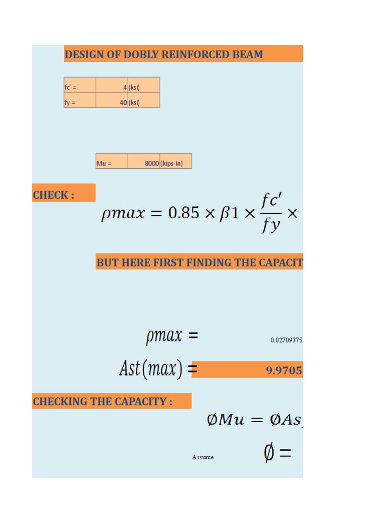 Doubly Reinforced Beam Design 2 | PDF | Applied And Interdisciplinary ...