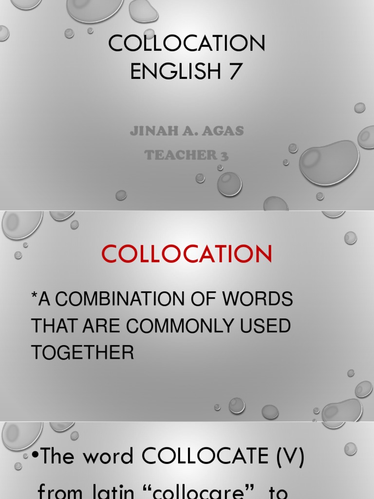 Collocation | PDF | Language Arts & Discipline | Self-Improvement