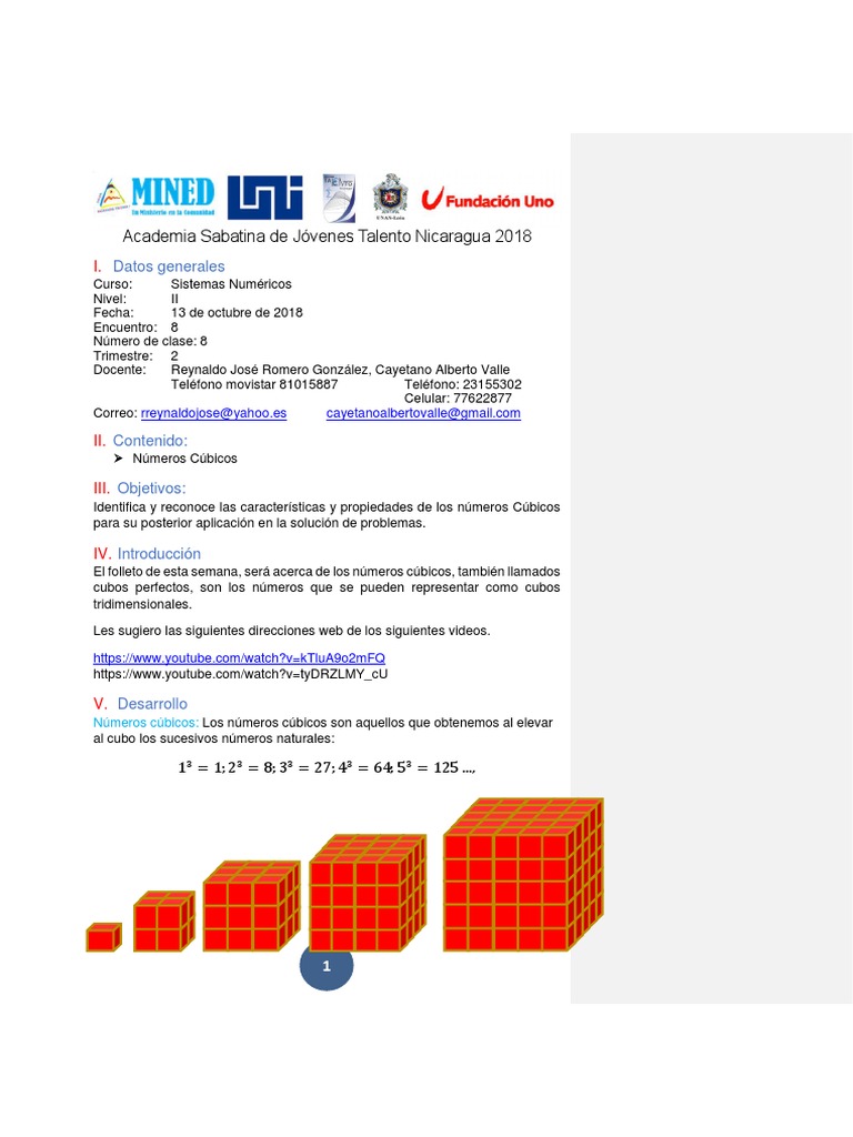 Numeros Cubicos | PDF | Entero | Science