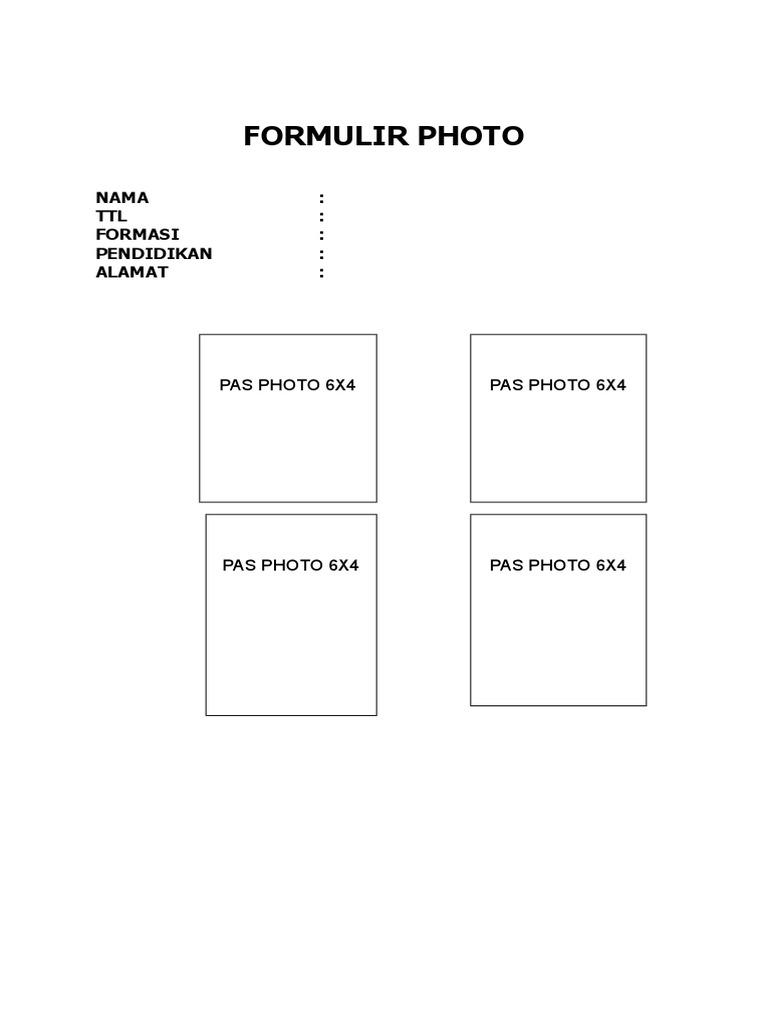 Formulir Photo | PDF