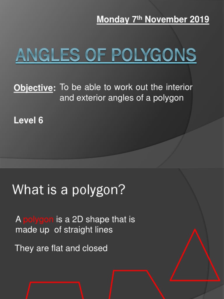 Lesson 1 - PT - Interior and Exterior Angles of Polygons | PDF ...