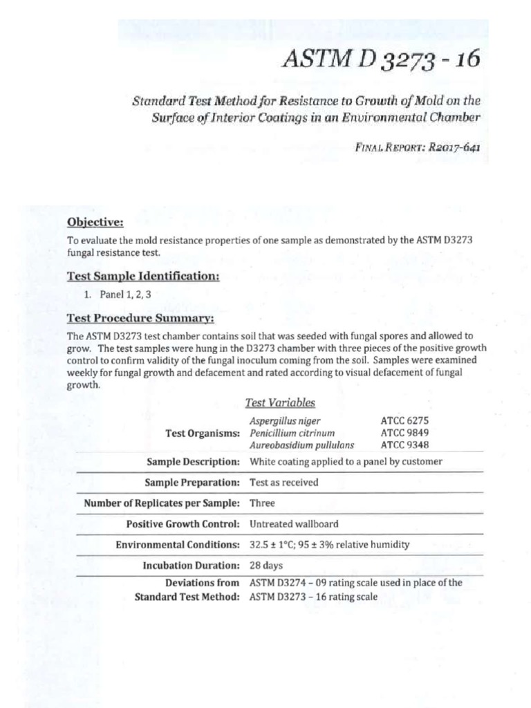 ASTM D3273 16 Standard Test Method | PDF