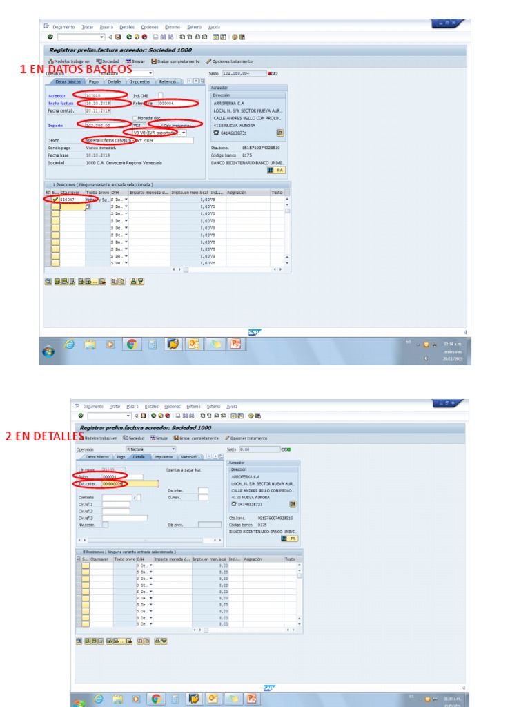 Transaccion FV60 | PDF