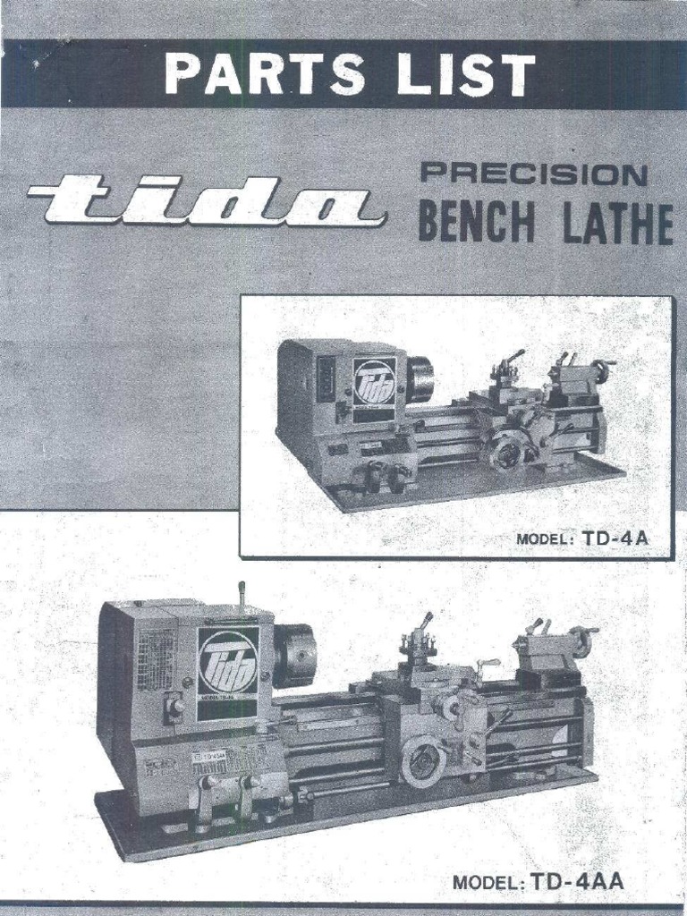 Tida / Wholesale Tools TD-4A TD-4AA Parts List | PDF