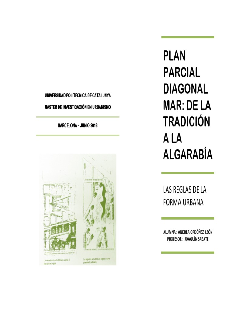 Plan Diagonal Mar de La Tradicion A La A | PDF | Barcelona | Urbanismo