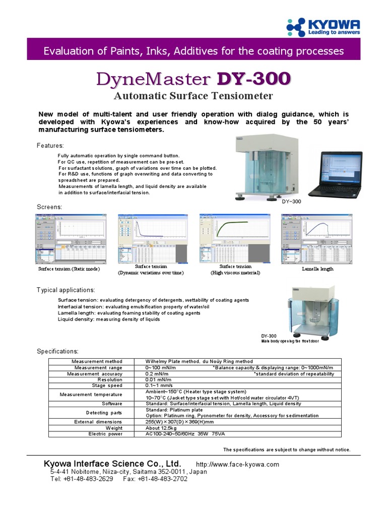 Dy 300 | PDF | Surface Tension | Liquids