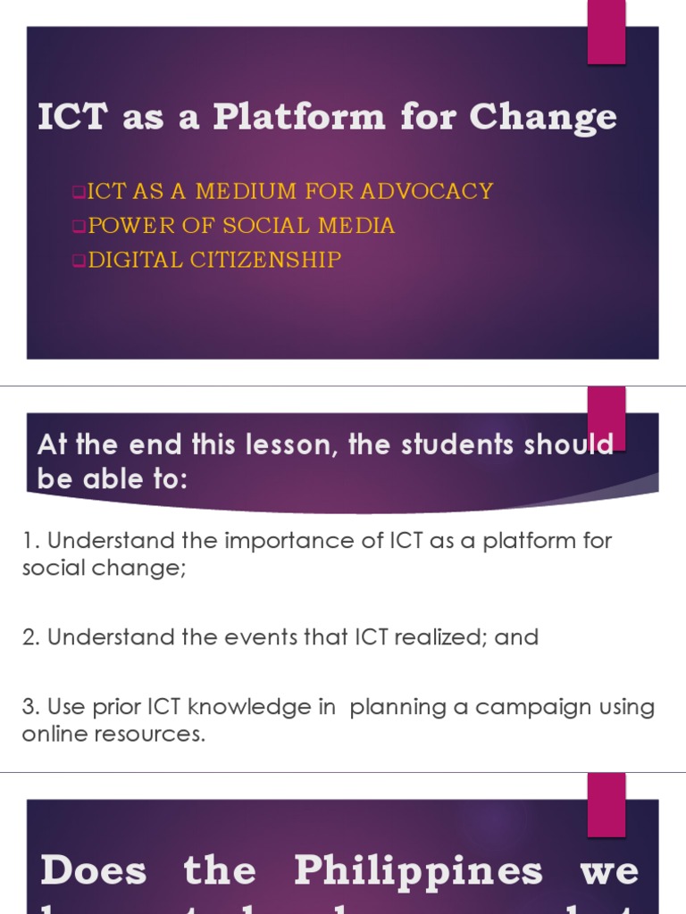 ICT's Role in Philippine Social Change | PDF | Public Sphere