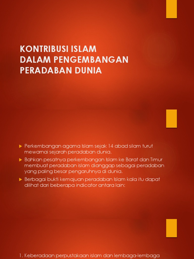 Kontribusi Islam Dalam Pengembangan Peradaban Dunia | PDF