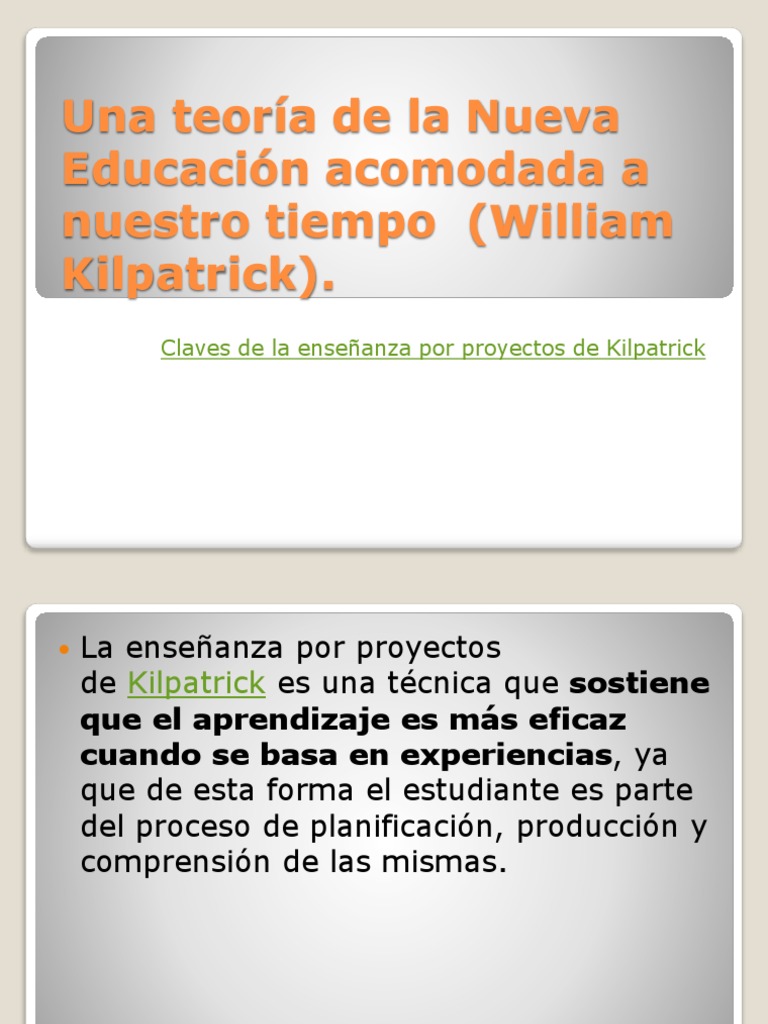 Claves de la enseñanza por proyectos de Kilpatrick | Aprendizaje | Maestros