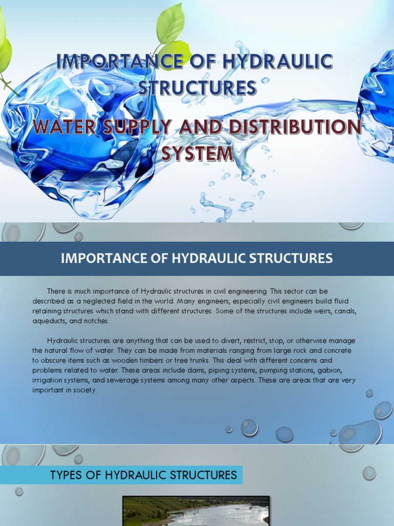 Water Supply and Hydraulic Structure | PDF | Water Supply Network | Dam