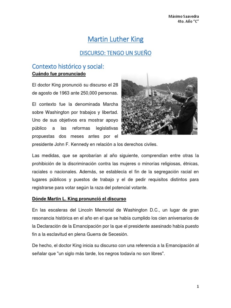 Martin Luther King | PDF | Martin Luther King hijo. | Sociedad