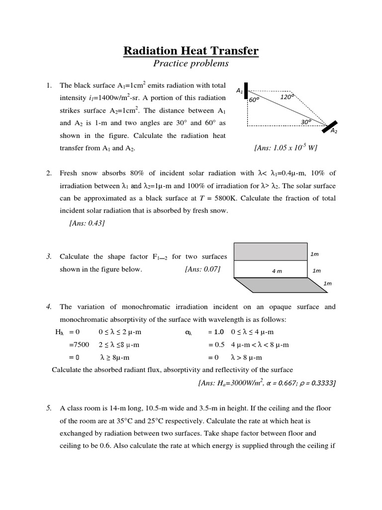 Questions Radiation | PDF | Building Engineering | Applied And ...