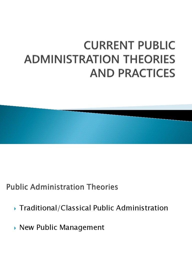 Public Administration Theories and Practices | PDF | Public ...