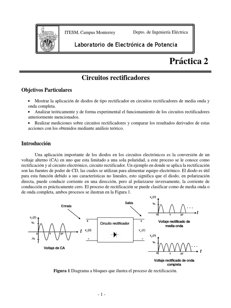 P02 Circuitos Rectificadores | PDF | Rectificador | Transformador