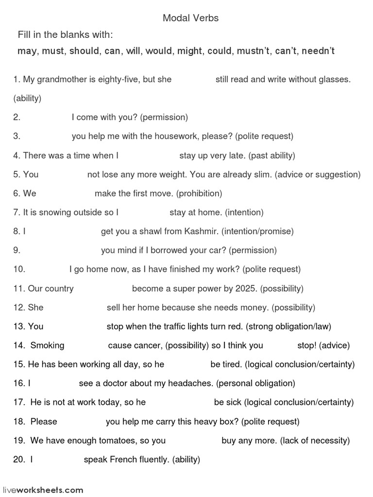 Modal Verbs | PDF | Linguistic Morphology | Syntax