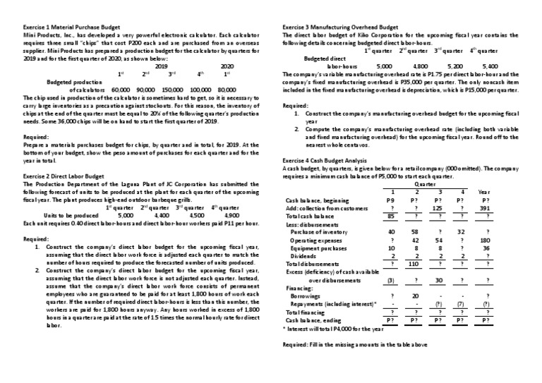 2019 11 30 Acc222 Exercises01 | PDF | Interest | Business