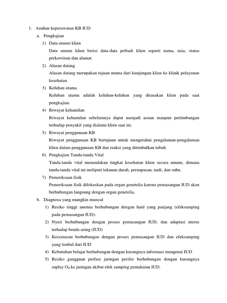 Askep KB Iud | PDF