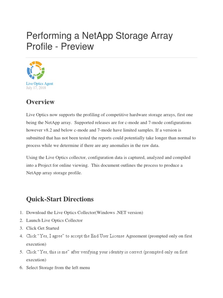 NetApp Storage Array Profile INSTRUCTIONS-V2 | Download Free PDF | World Wide Web | Internet & Web