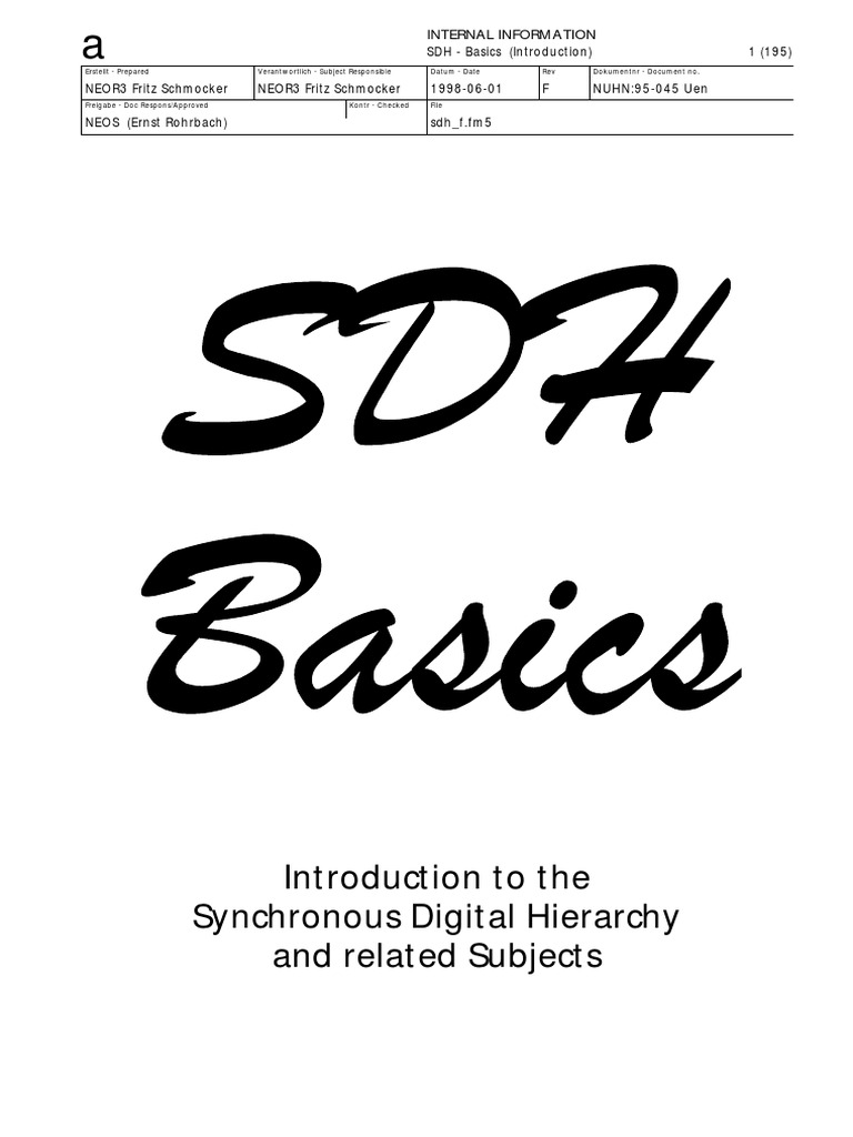 SDH Basics PDF | PDF | Sampling (Signal Processing) | Bandwidth (Signal ...