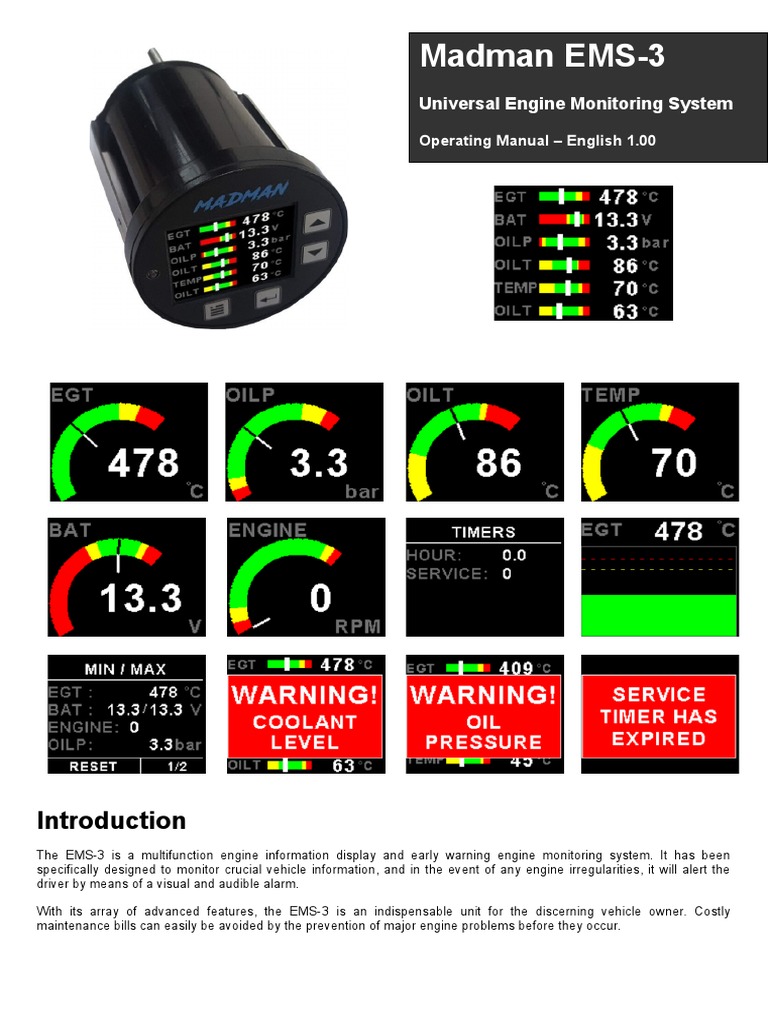 Madman EMS3 Manual | PDF | Switch | Turbocharger