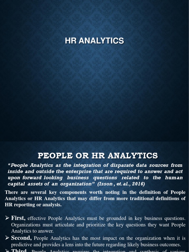 Lecture 1 (Introduction To HR Analytics) | PDF | Analytics ...