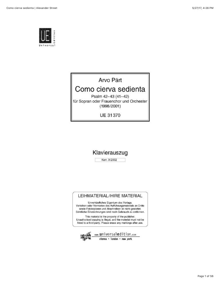 Como Cierva Sedienta - Alexander Street | PDF | Deportes | Violencia