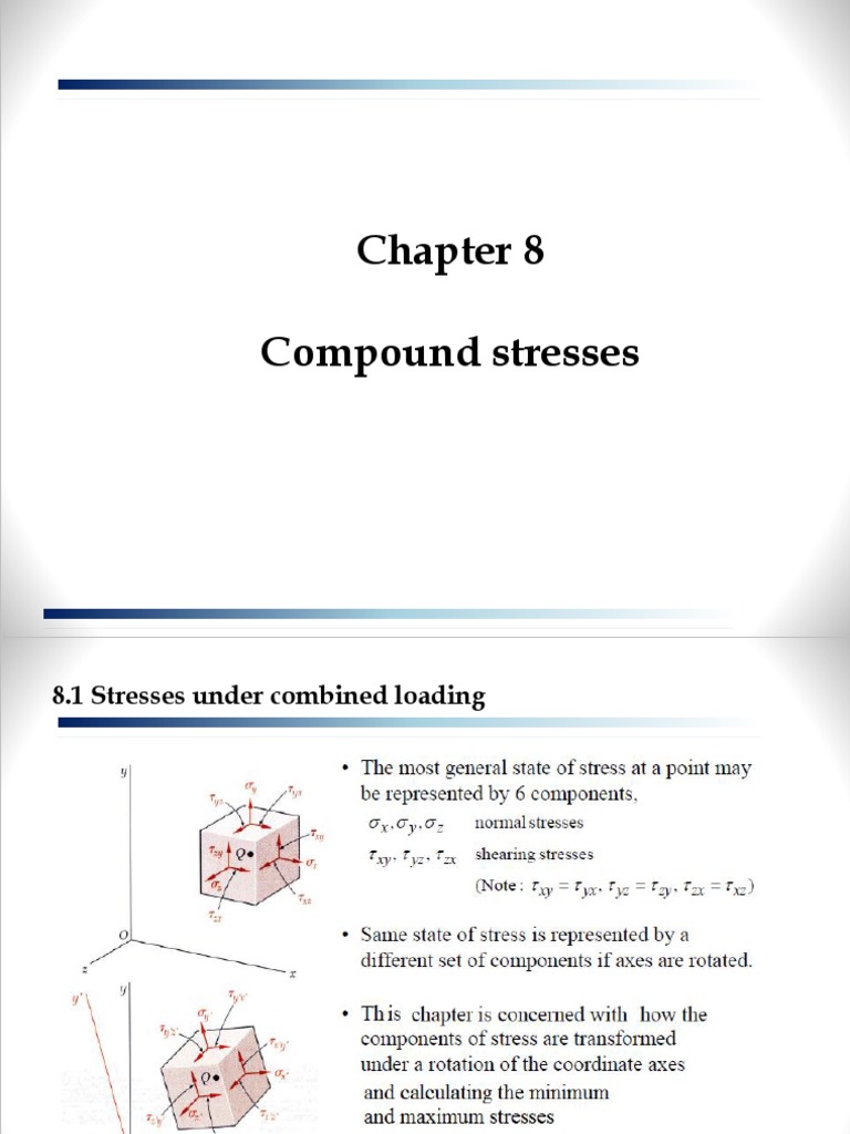 Chapter 8 Compound Stresses | PDF