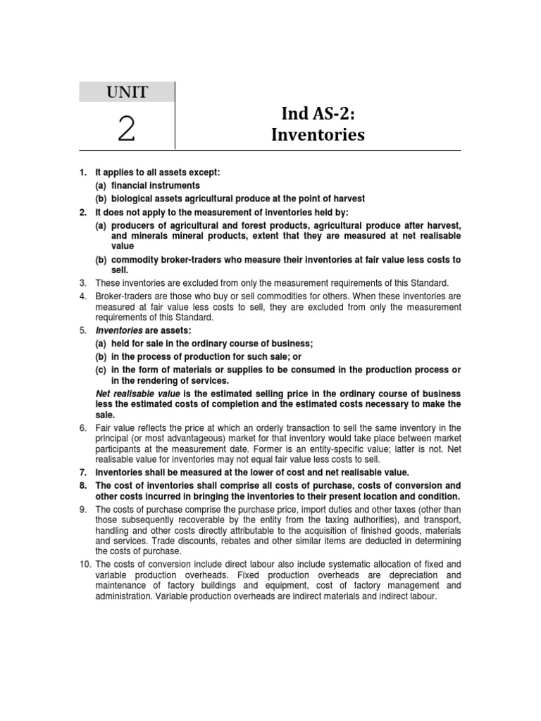 Ind As 2 Inventory | PDF | Fair Value | Inventory