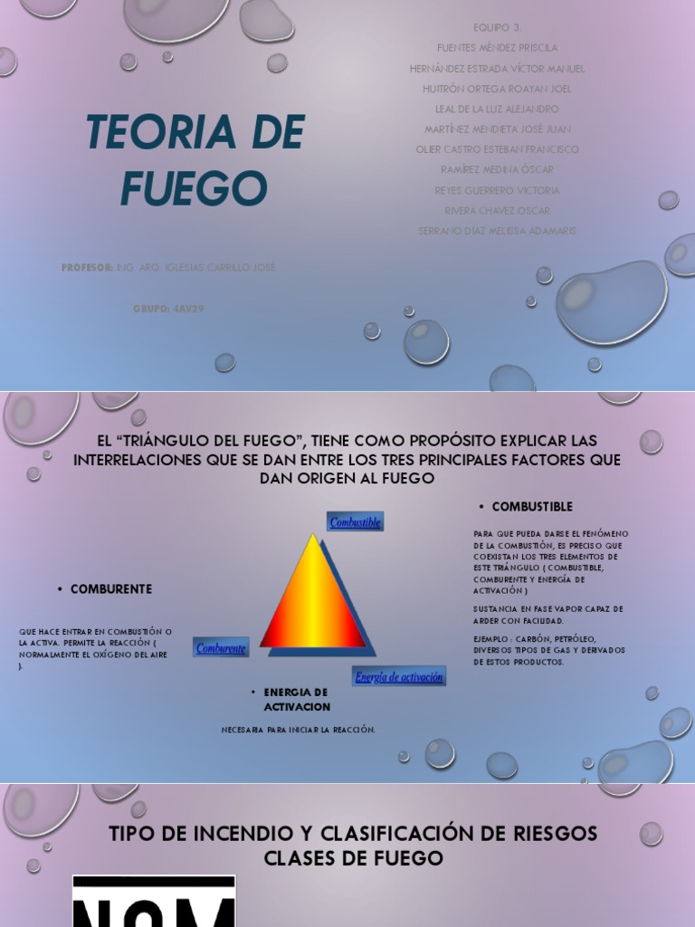 Teoria de Fuego 2 | PDF | Combustibles | Oxígeno