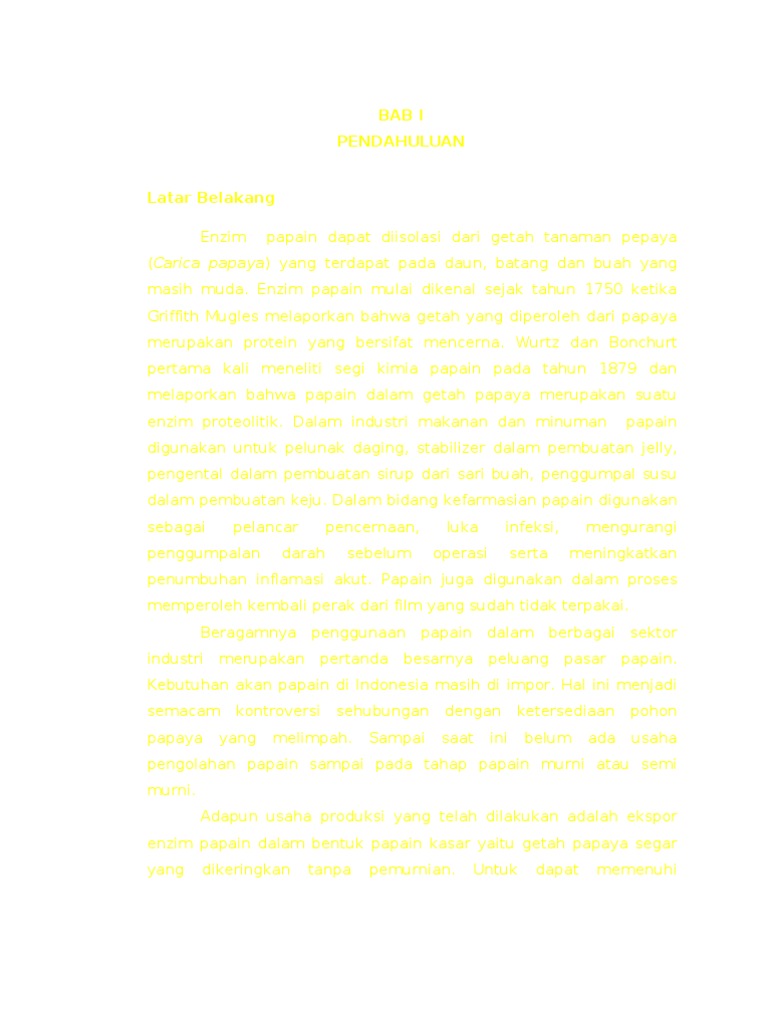 Enzim Papain-Tugas | PDF