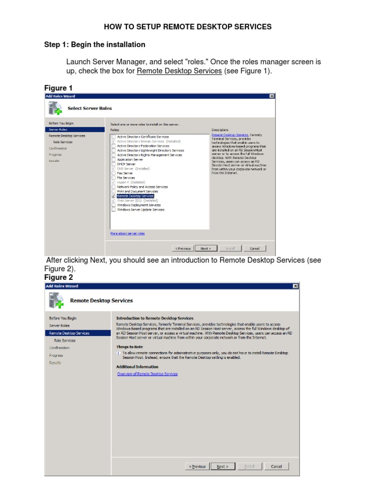 How To Setup Remote Desktop Services | PDF | Remote Desktop Services ...