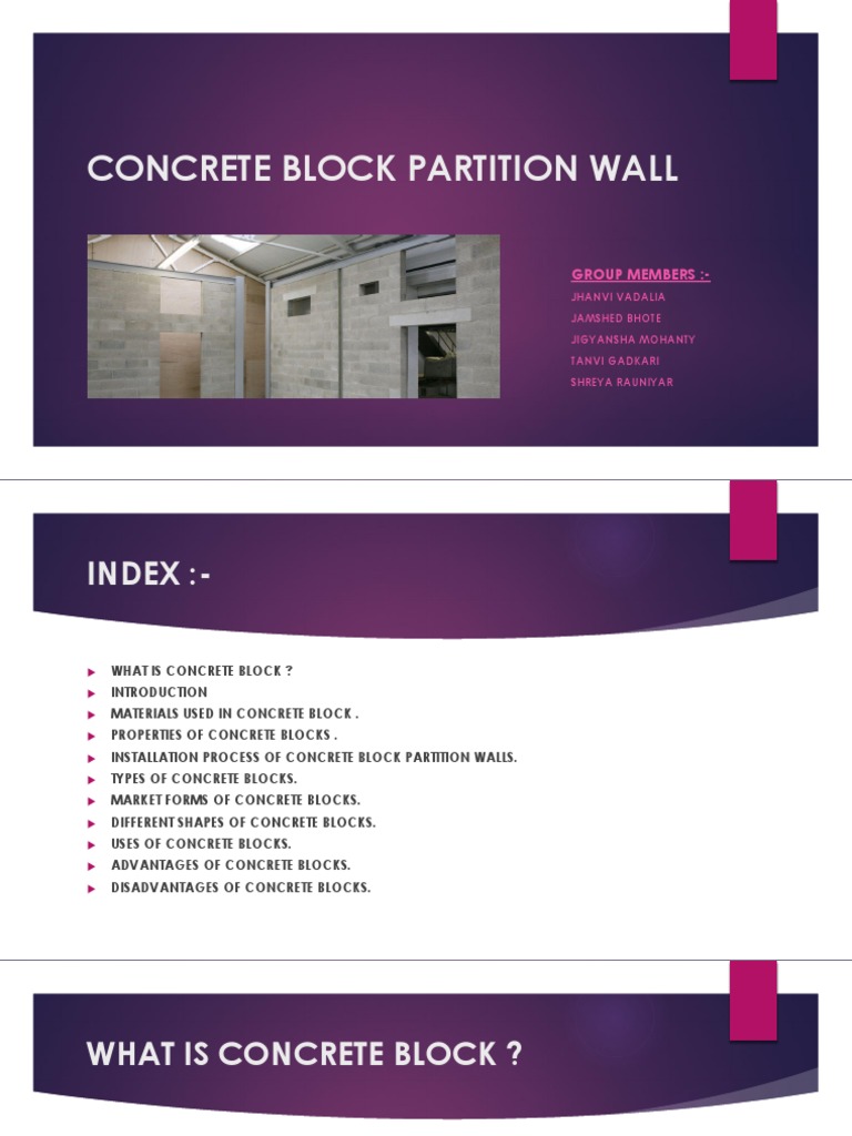Concrete Block Partition Wall | PDF | Concrete | Masonry